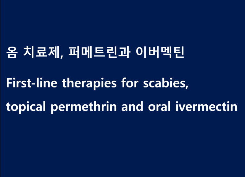 옴 치료제, 퍼메트린과 이버멕틴, First-line therapies for scabies, topical permethrin ...