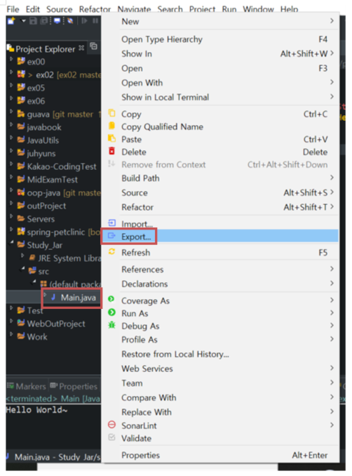 [Eclipse, Java] - Jar, Runnable Jar 파일 생성 및 CMD 실행 : 네이버 블로그