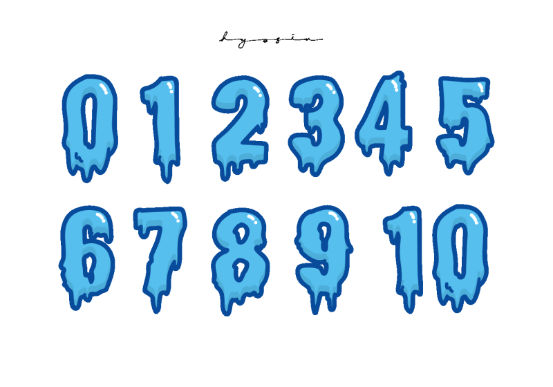 icy number sticker ! ㅣ 아이시 숫자 png 스티커 ㅣ 포토샵 자료 : 네이버 블로그