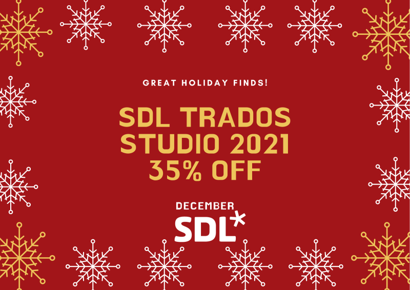 SDL 트라도스 스튜디오 12월 연말 할인 - Trados Studio 2021를 $505에 구입하세요! : 네이버 블로그