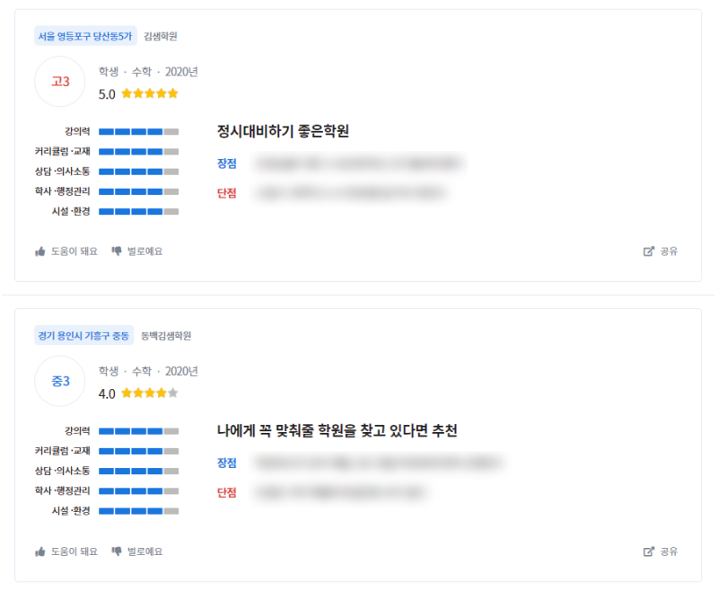 김샘학원 예비중 · 예비고 학생들에게 추천하는 이유 네이버 블로그