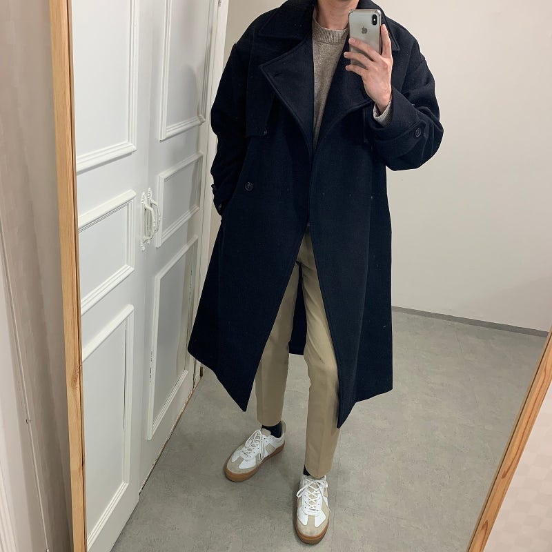 남자 겨울 트렌치코트 코디 유뱅의 데일리룩 블로그 네이버 블로그