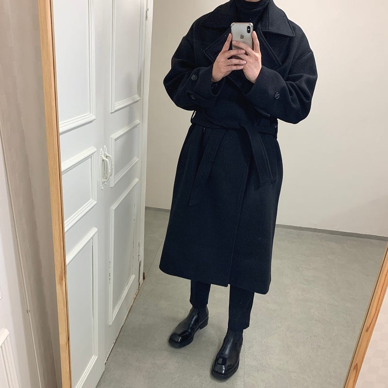 남자 겨울 트렌치코트 코디 유뱅의 데일리룩 블로그 네이버 블로그