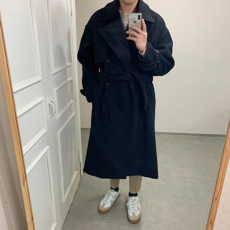 남자 겨울 트렌치코트 코디 유뱅의 데일리룩 블로그 네이버 블로그