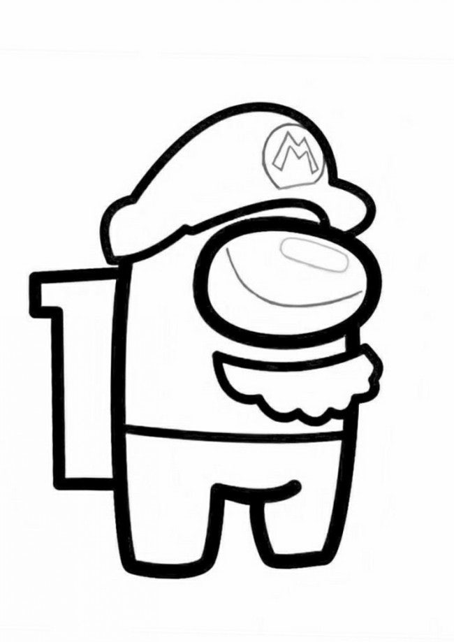 ° A mong us 01. 모바일게임 어몽어스 색칠공부 도안 (파일첨부) : 네이버 블로그