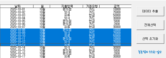 엑셀 Vba 매크로 유저폼 리스트 다중선택과 데이터 추출 With 엑사남 32강 네이버 블로그