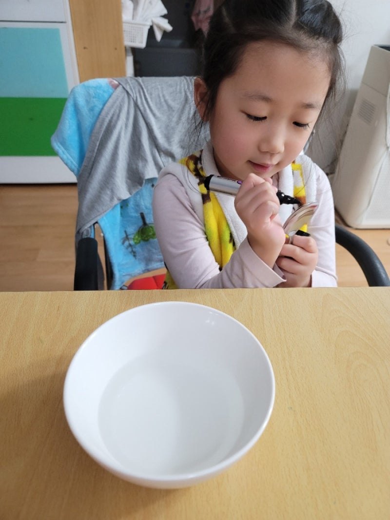 엄마표놀이 보드마카놀이 물과기름성질배우기 네이버 블로그