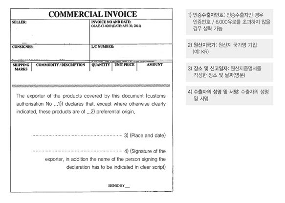 김문수관세사 한 Eu Fta 원산지증명서원산지신고서작성 방법 및 발급 대행 네이버 블로그