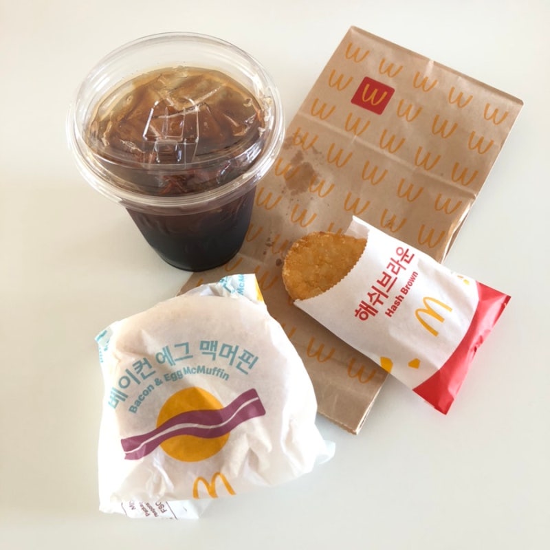 맥도날드 맥모닝 가격 디카페인 아메리카노와 베이컨에그맥머핀으로 아침 깨우기 네이버 블로그