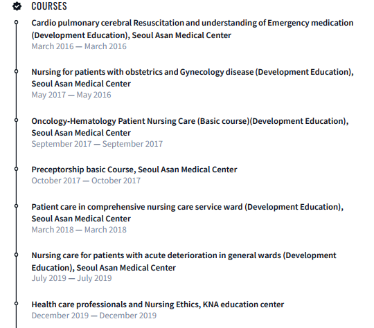 [2021/04/04] RN프라하샘 Q&A(10) - 간호사로서 *영문 CV 쓸때 팁이 있나요? ★'보수교육 이수내역' 이럴때 잘 써보자구요! [feat. KNA 에듀센터 ...
