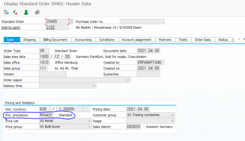 [SAP SD] Sales Order : 네이버 블로그