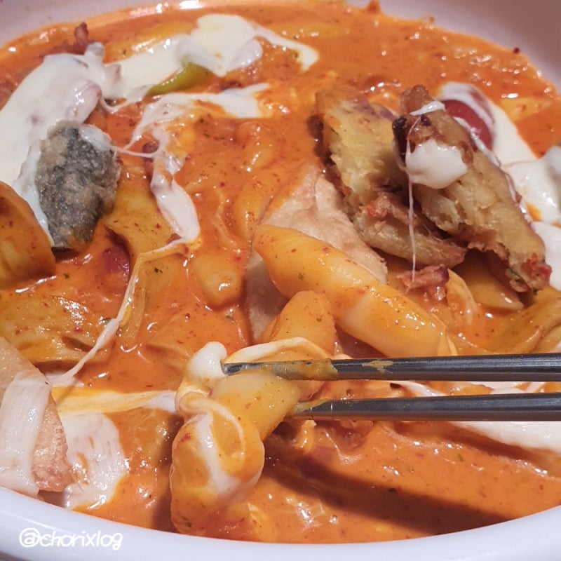 엽떡 로제떡볶이 맵기 착한맛 주먹김밥 꿀조합이야 네이버 블로그