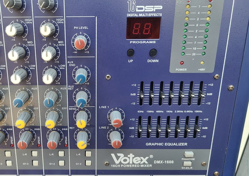 Votex DMX-1600 16채널 700와트 테이블타입 파워드믹서 : 네이버 블로그