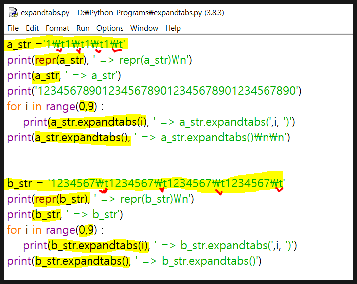 파이썬 str.expandtabs() - 문자열의 탭(TAB) 크기를 조절하는 메소드 : 네이버 블로그
