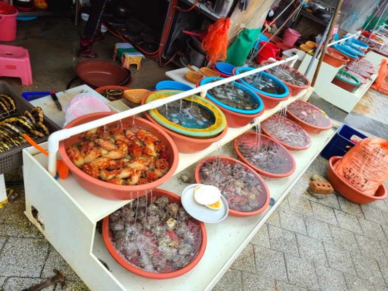 부산 기장 연화리 맛집 쌍둥이엄마 포장마차 해녀촌 해산물 세트 전복죽 가격 네이버 블로그