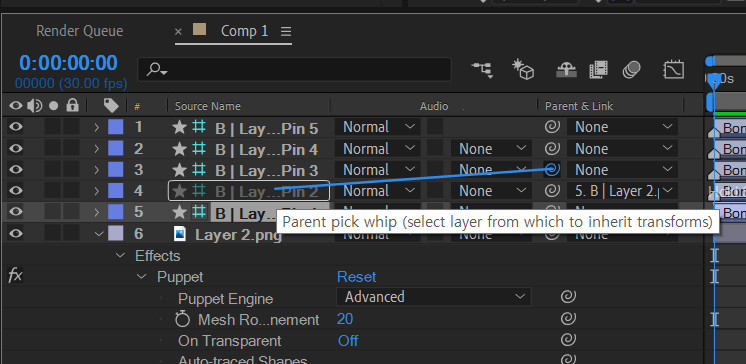 [After Effect 에프터이펙트] 간단한 풀. 잔디. 바람에 흔들리는 잔디 효과 만들기 / Duik, Duik Bassel ...
