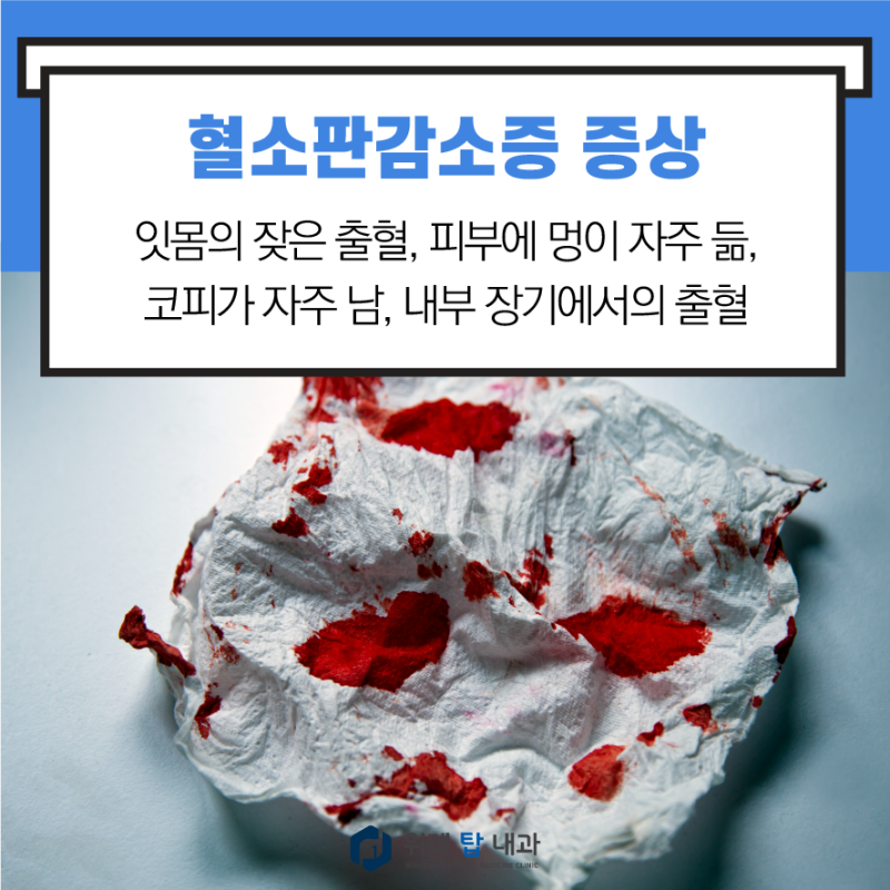 위례내과 혈소판감소증 혈소판 수치감소의 원인 네이버 블로그