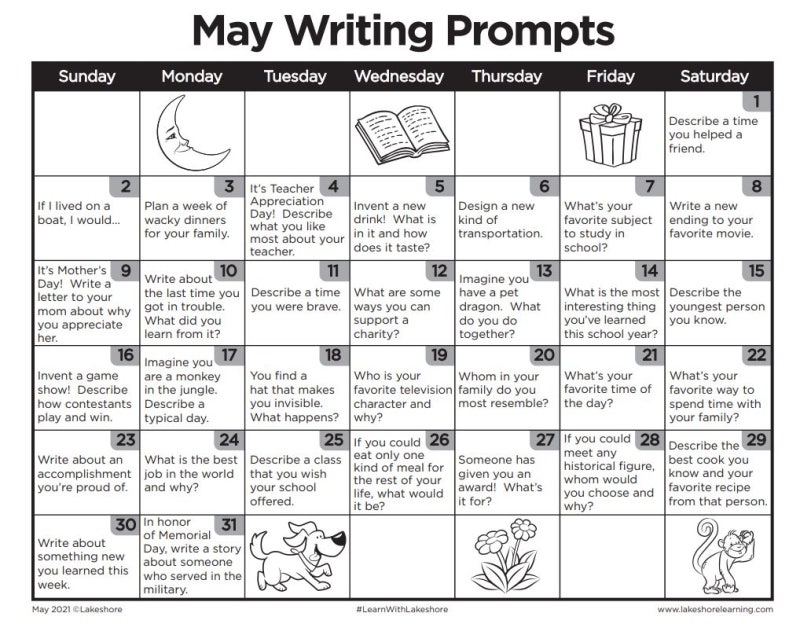 [놀이학습] 아이들과 글쓰기, 그림일기, 대화주제 정하기 - Writing prompts : 네이버 블로그