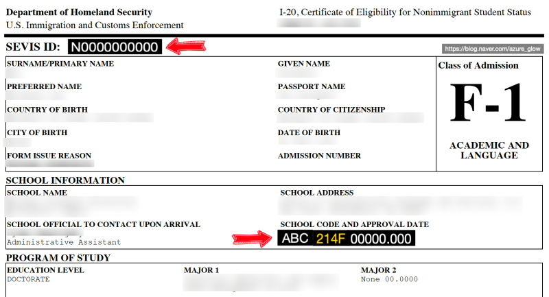 SEVIS fee 지불 혹은 Transfer : 네이버 블로그
