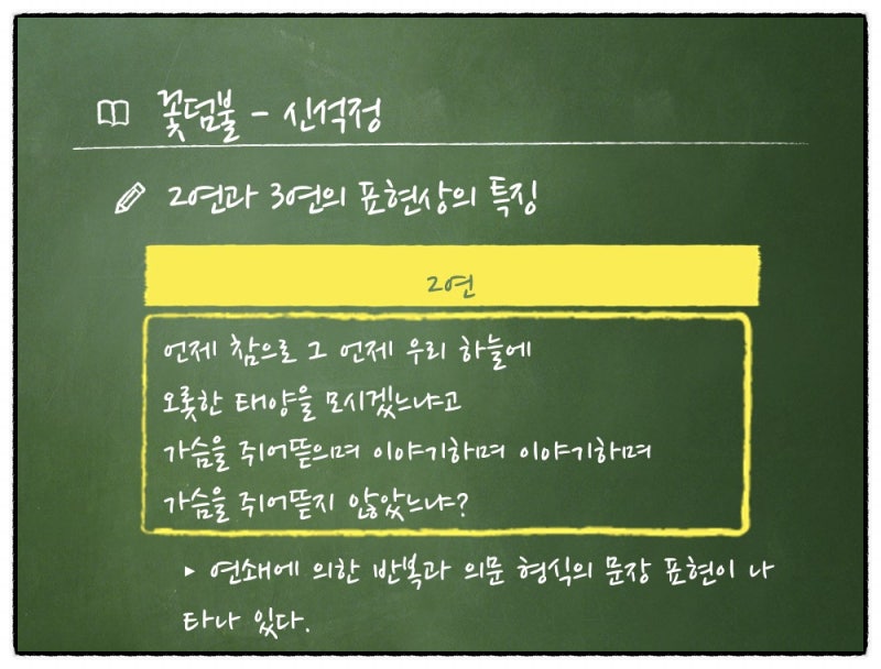 해냄 고등 문학 Ⅲ 2 꽃덤불신석정☞문제와 설명 네이버 블로그