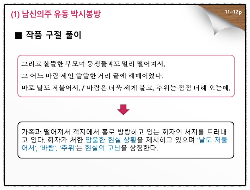 천재김 고등 문학 Ⅰ 1 남신의주 유동 박시봉방백석☞문제와 설명 네이버 블로그