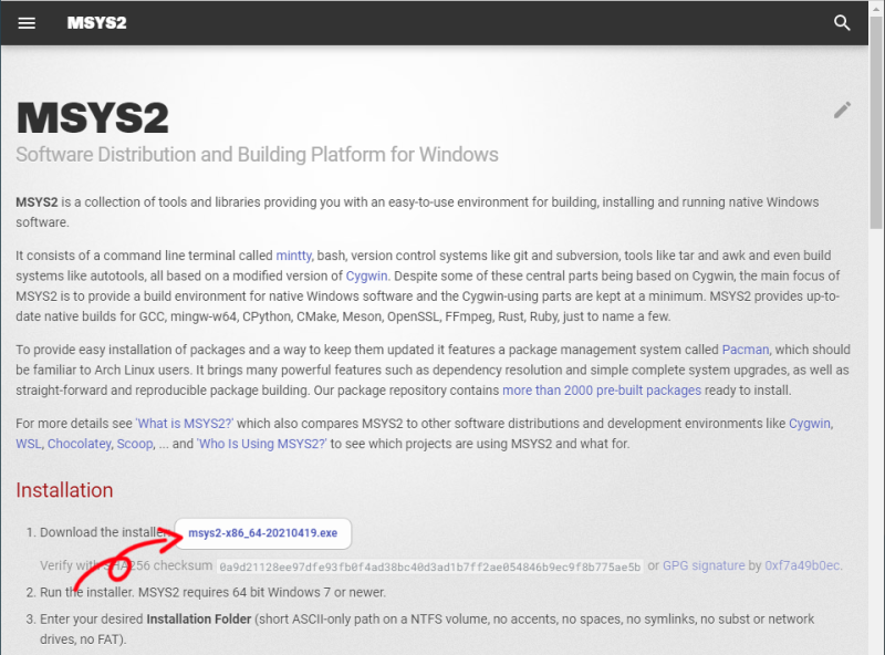 MSYS2 를 이용한 소프트웨어 배포/빌드 환경 구축 : 네이버 블로그