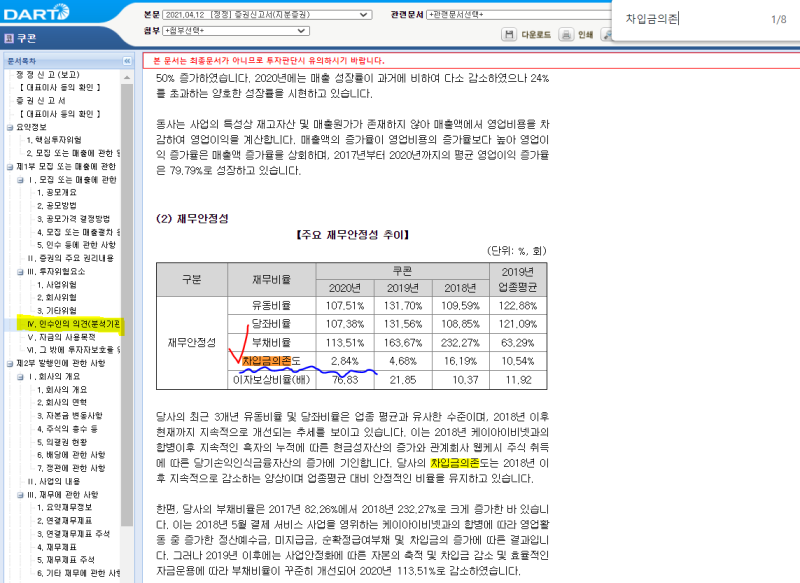 재무제표 보는법 8 용어정리 차입금의존도 네이버 블로그