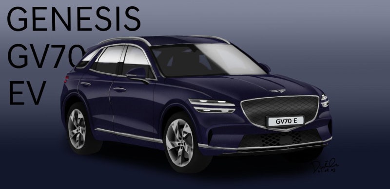 2021 제네시스 GV70 E JK1 EV 에상도 / 2022 GENESIS Electrified GV70 Renderings ...