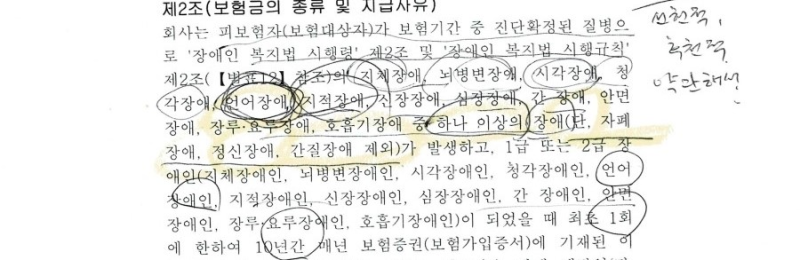 질병고도장해1급2급 생활자금 질병중증장해1급2급3급 생활자금 3대장애 위로금 시각장애청각장애언어장애발달장애발달지연