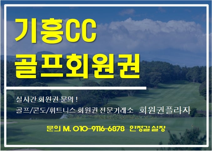 골프회원권 용인시 골프장 기흥cc 회원권 시세 가격 혜택 정보 A16