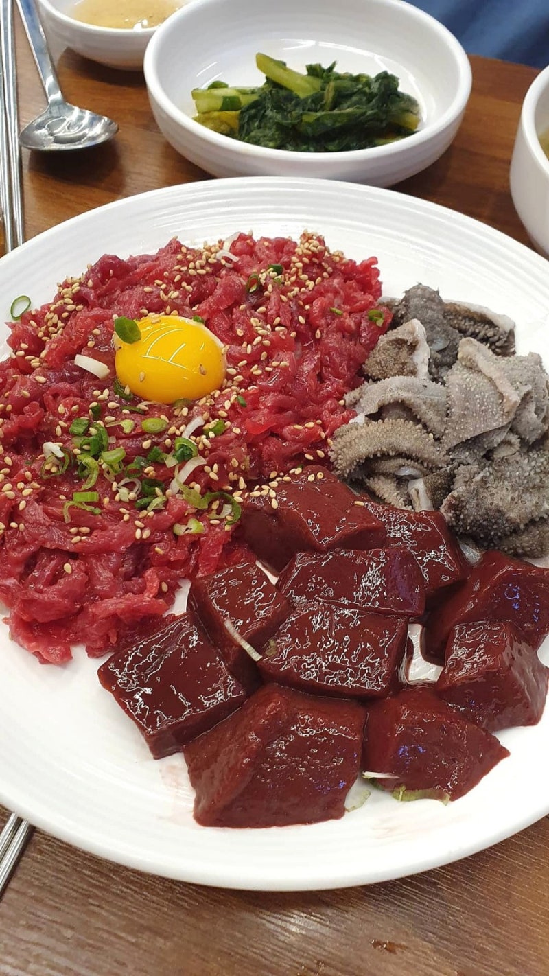 광장시장 형제육회 육회모듬육회 간 천엽 육회비빔밥 매우저렴 존맛 네이버 블로그