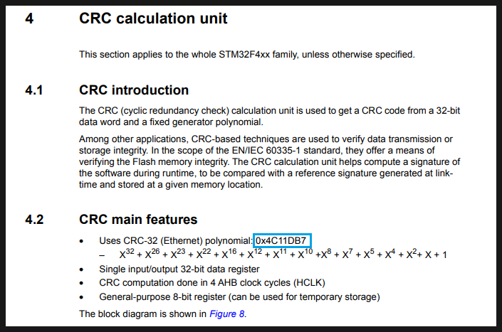 [Embedded] STM32 CRC module 정리 : 네이버 블로그