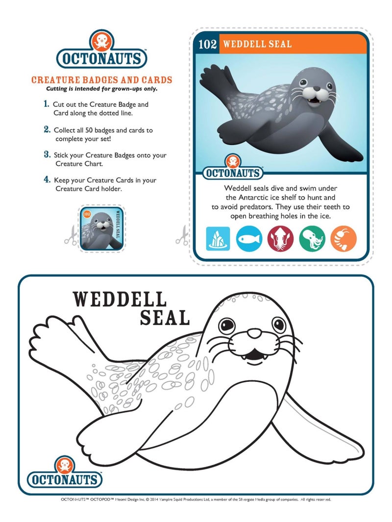 [도안 공유] 바다탐험대 옥토넛 생물카드 Octonauts Creature Cards : 네이버 블로그