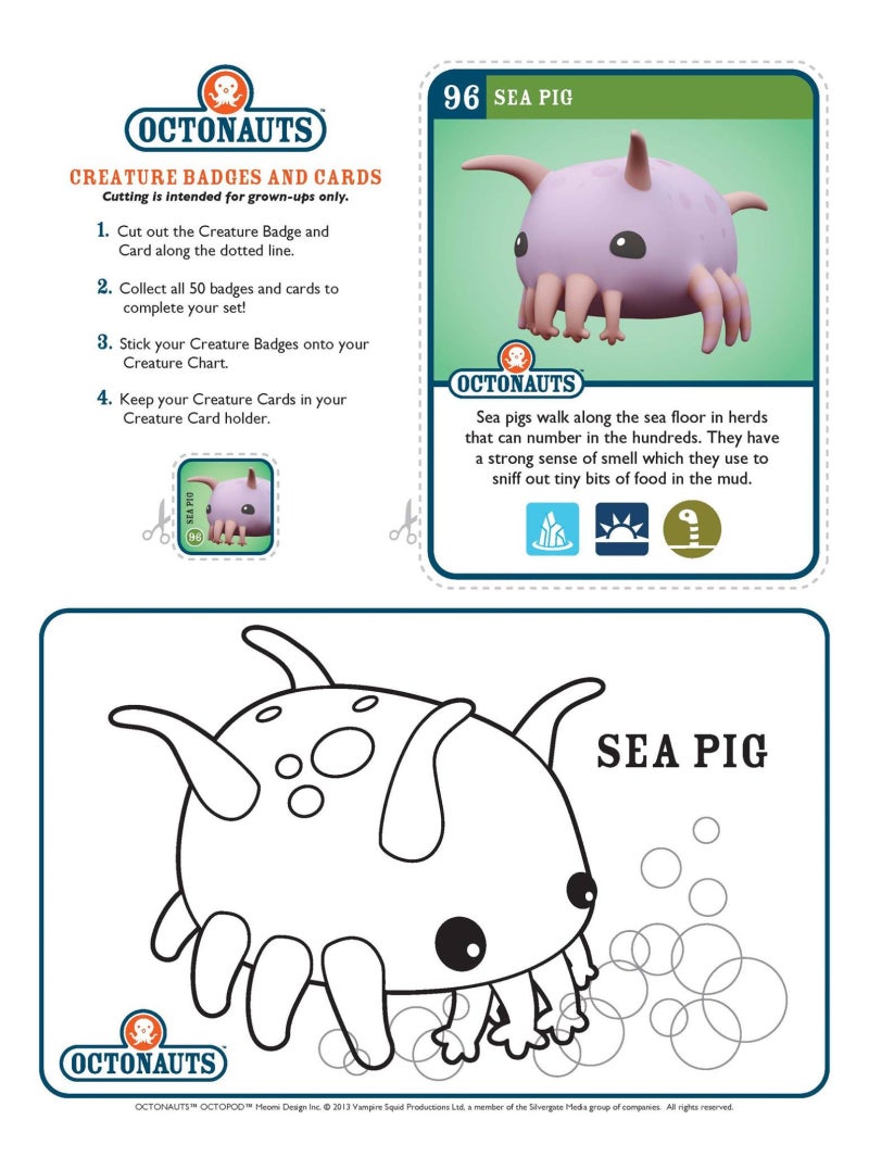 [도안 공유] 바다탐험대 옥토넛 생물카드 Octonauts Creature Cards : 네이버 블로그
