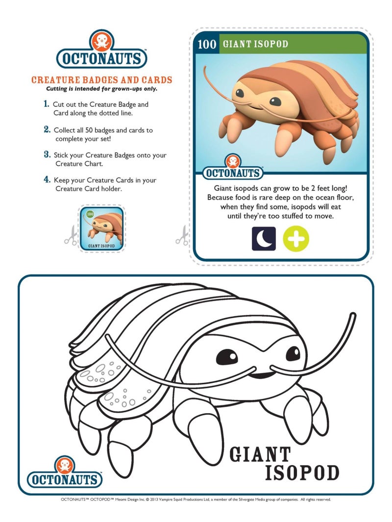 [도안 공유] 바다탐험대 옥토넛 생물카드 Octonauts Creature Cards : 네이버 블로그