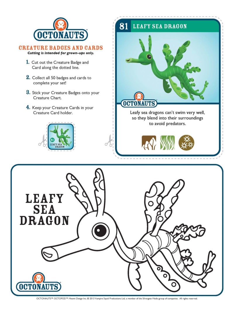 [도안 공유] 바다탐험대 옥토넛 생물카드 Octonauts Creature Cards : 네이버 블로그