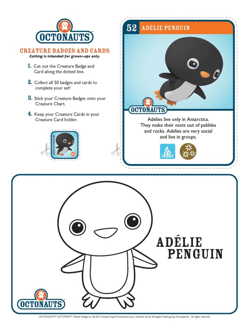 [도안 공유] 바다탐험대 옥토넛 생물카드 Octonauts Creature Cards : 네이버 블로그