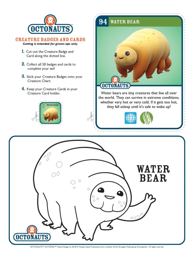 [도안 공유] 바다탐험대 옥토넛 생물카드 Octonauts Creature Cards : 네이버 블로그