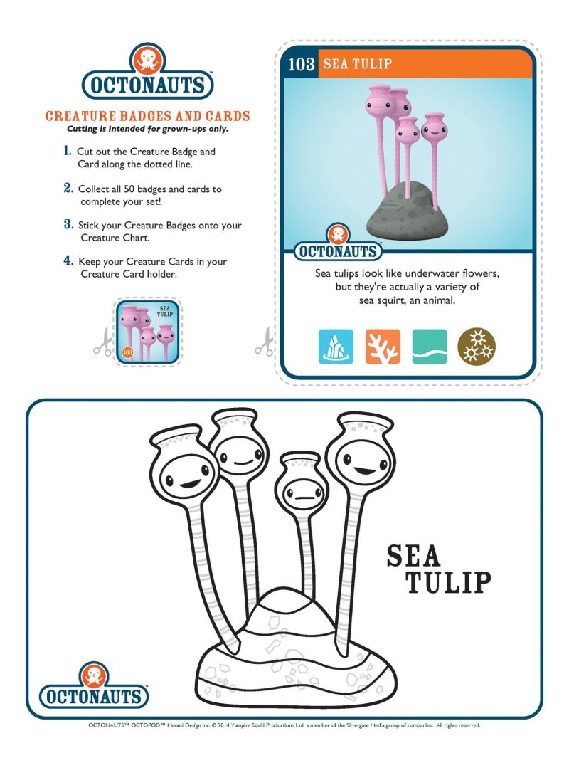 [도안 공유] 바다탐험대 옥토넛 생물카드 Octonauts Creature Cards : 네이버 블로그