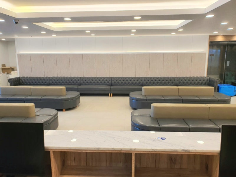 병원대기실쇼파제작 대기실에 맞는 쇼파로 제작해서 공간꾸미기 예쁜컬러에 원단으로 쇼파제작하면 대기실이 달라져요 네이버 블로그