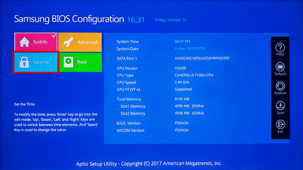 삼성 노트북 BIOS 설정 진입 방법 및 부팅 암호 설정, 제거 알아보기! : 네이버 블로그