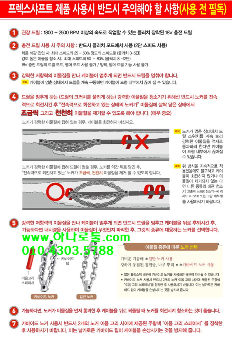 리지드K9-204/리지드 플렉스샤프트 K9-204 배관청소기/배수관청소/하수관청소/씽크대청소 : 네이버 블로그