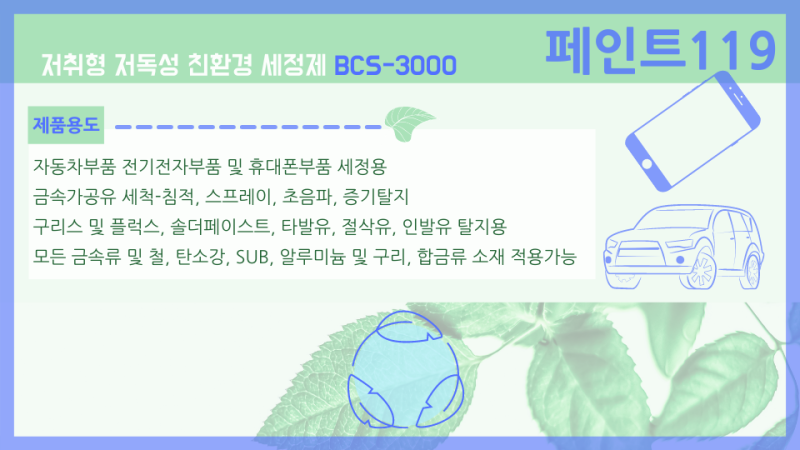 Bcs 3000친환경 산업용 세정제친환경세척제기름때제거제전기부품세척제자동차부품세척제바이켐 페인트119 네이버 블로그