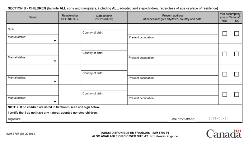 캐나다 워홀비자 신청서류 IMM5707 작성하는 방법 : 네이버 블로그