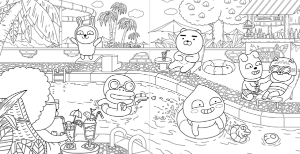 [유아 색칠공부 모음] 카카오프렌즈편① (도안,인쇄,다운) : 네이버 블로그