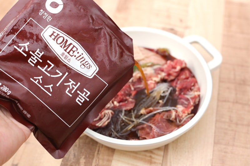 집에서간단한요리 청송식 닭불고기 서울식 소불고기전골 Ft 청정원 호밍스 네이버 블로그