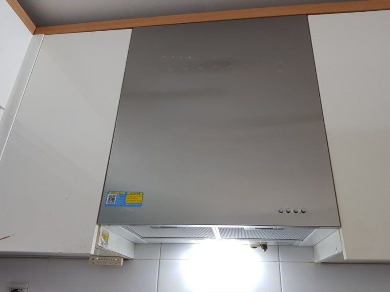 일산 가좌동 후드 교체 가좌마을5단지 기름때로 괴로운 후드교체 배기불량 풍량부족 후드교체 하츠 통후드 슬림카브 설치로 주방