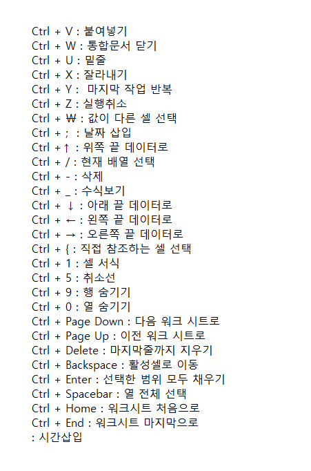 엑셀 단축키 모음집 F Pdf 다운로드 가능 네이버 블로그
