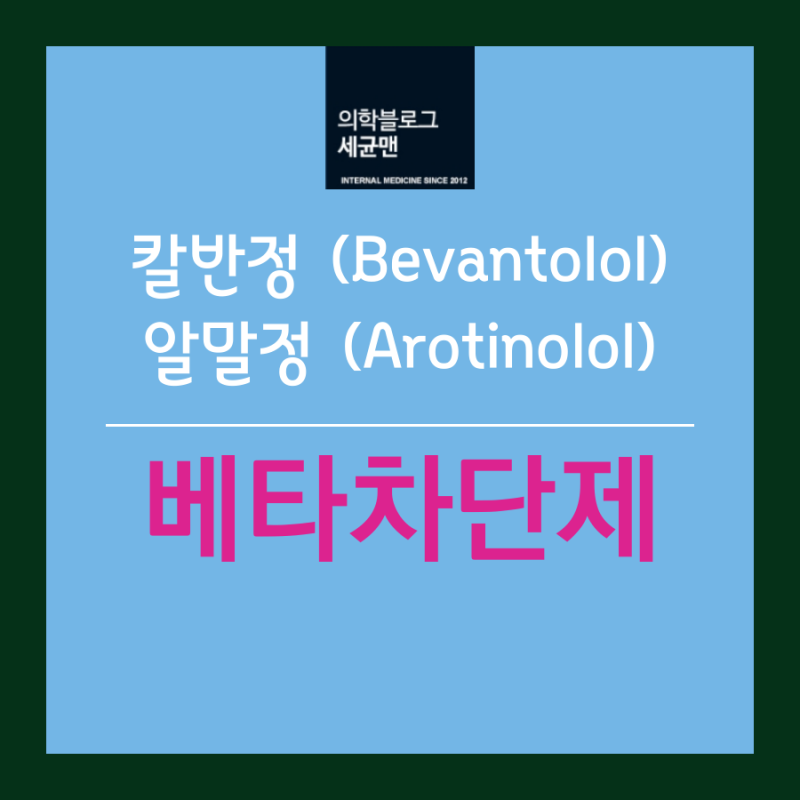 베타차단제 : 칼반정 (Bevantolol), 알말정 (Arotinolol) : 네이버 블로그