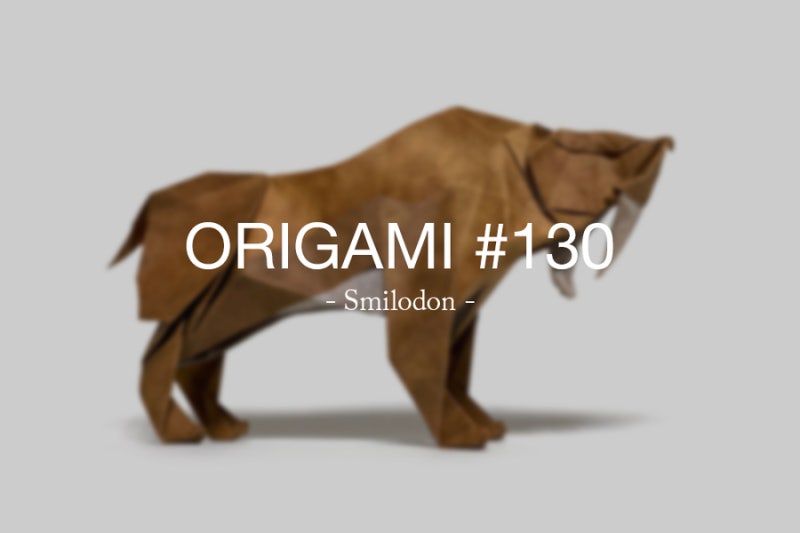 Origami #130 - Smilodon : 네이버 블로그